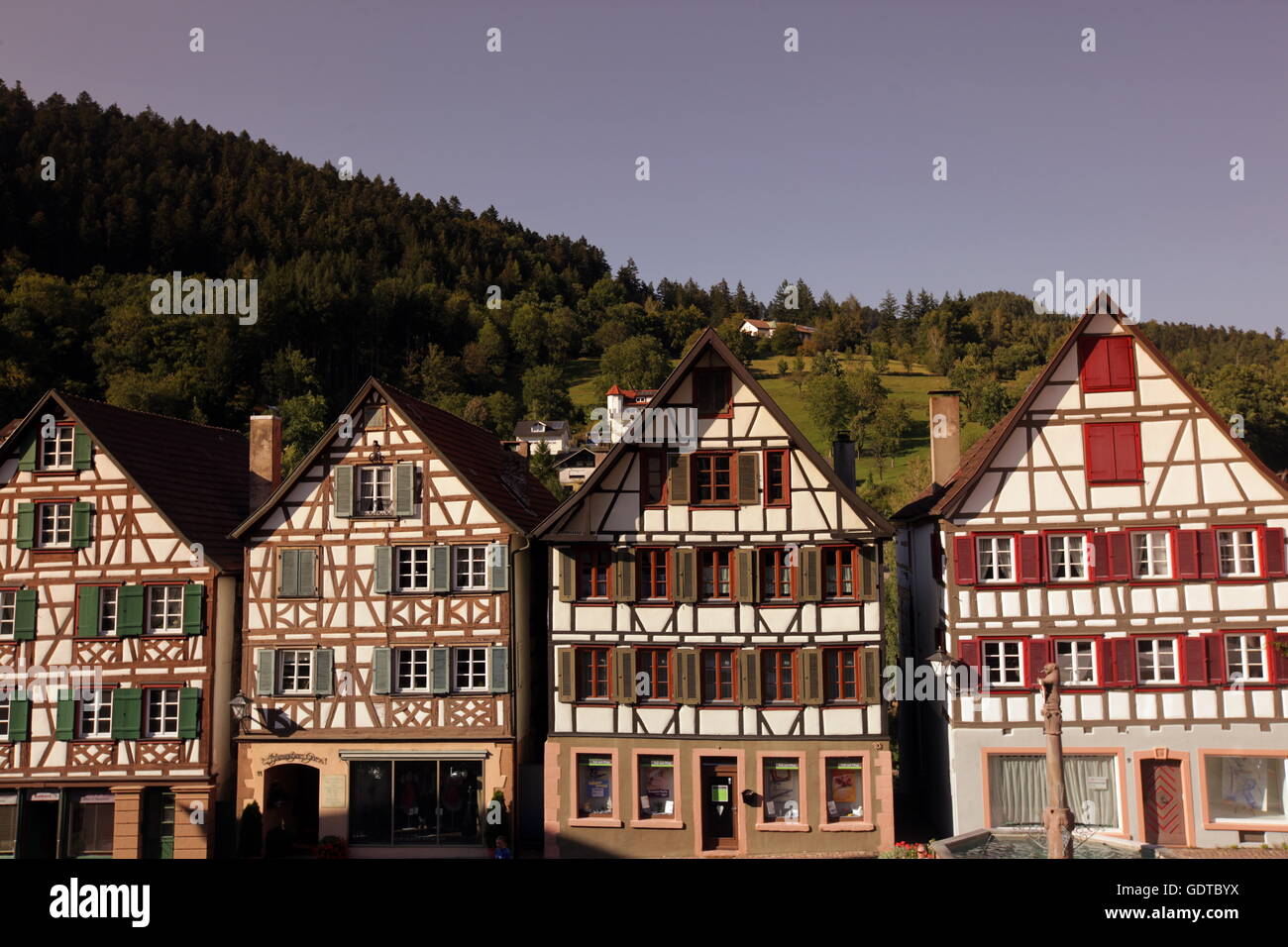 the old town of the villige Schiltach in the Blackforest in the south ...