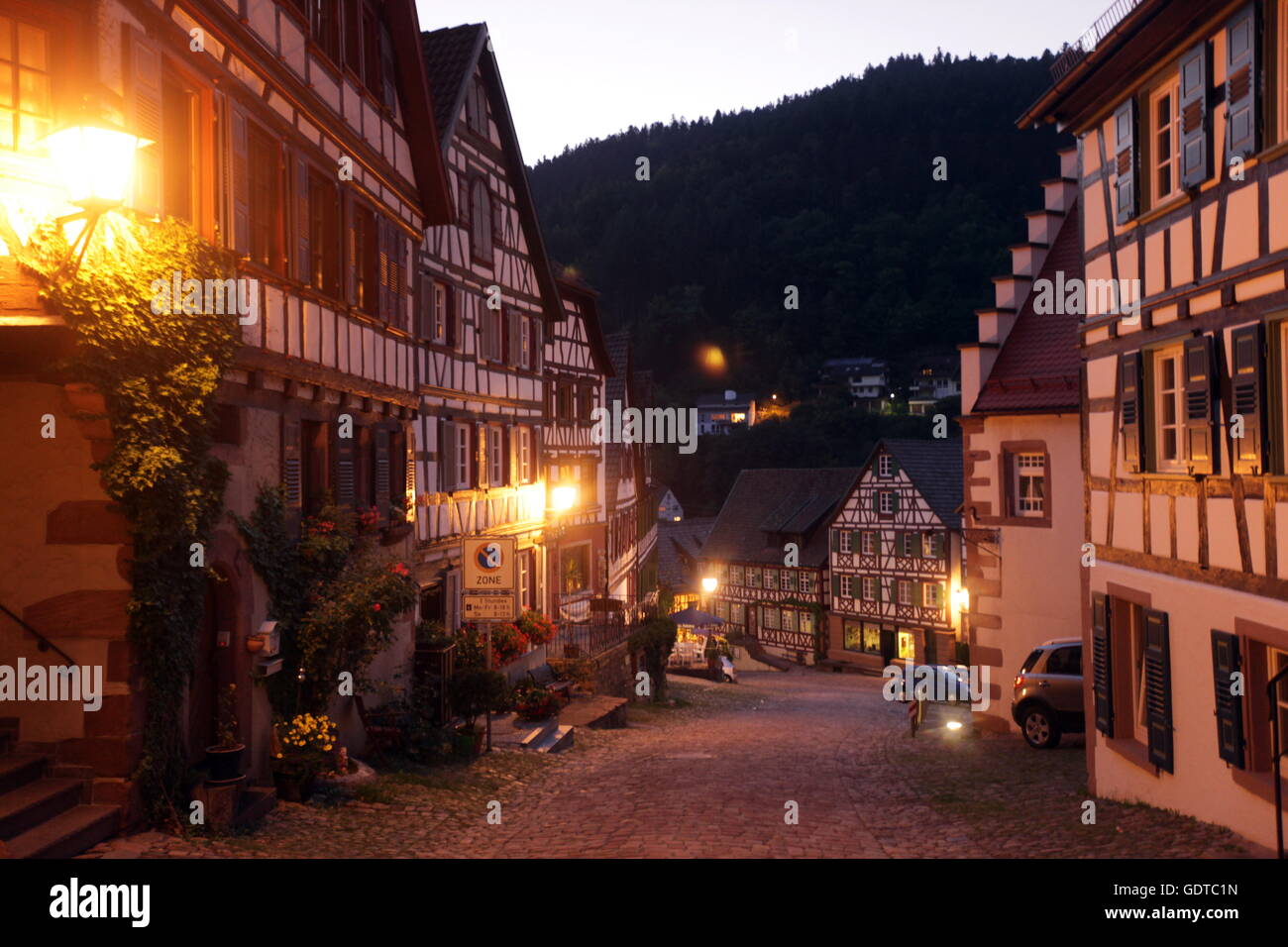 the old town of the villige Schiltach in the Blackforest in the south ...