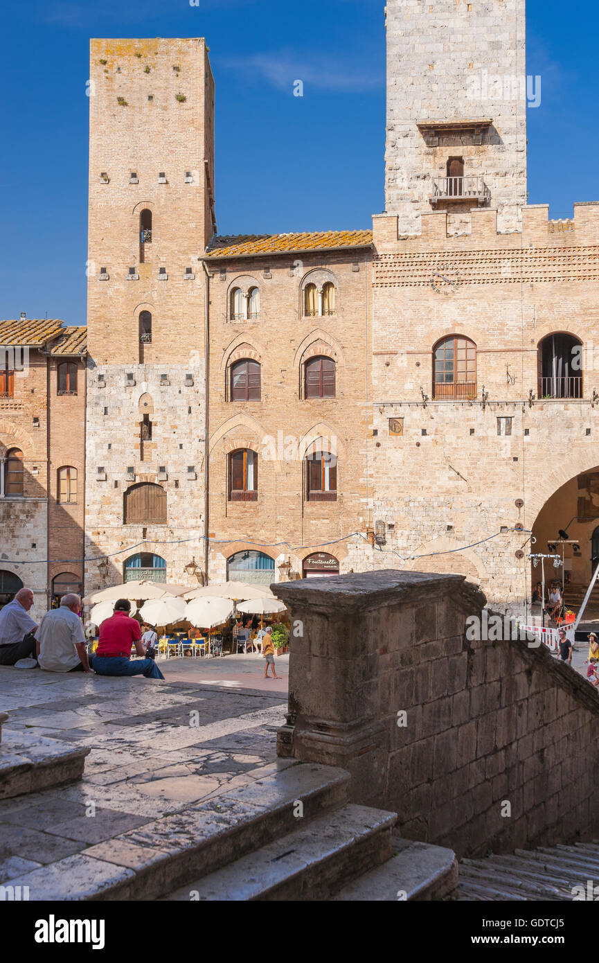 house towers of San Gimignano, Tuscany, Italy Stock Photo - Alamy
