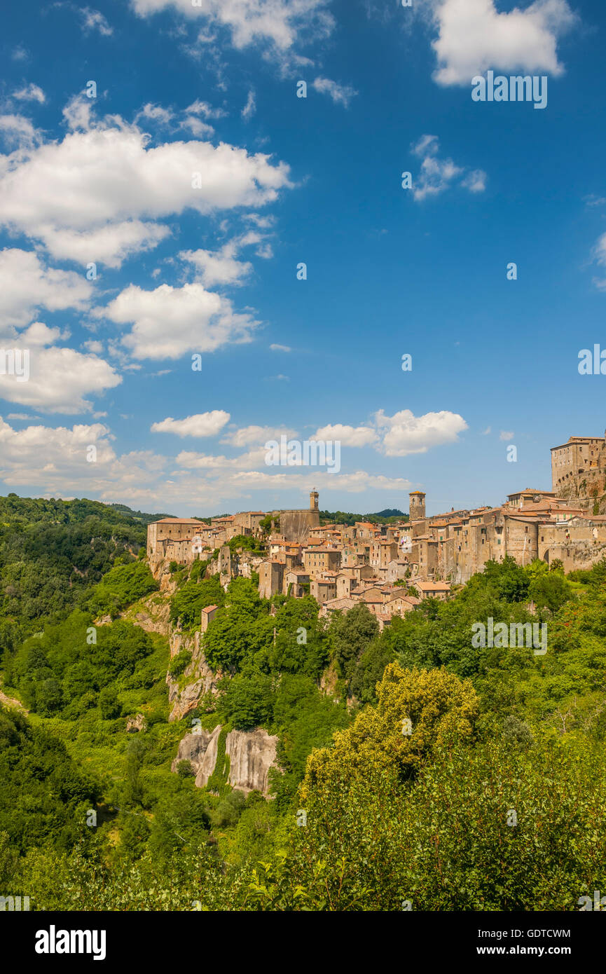 Sorano, town of the Middle Ages, province Grosseto in Tuscany ...