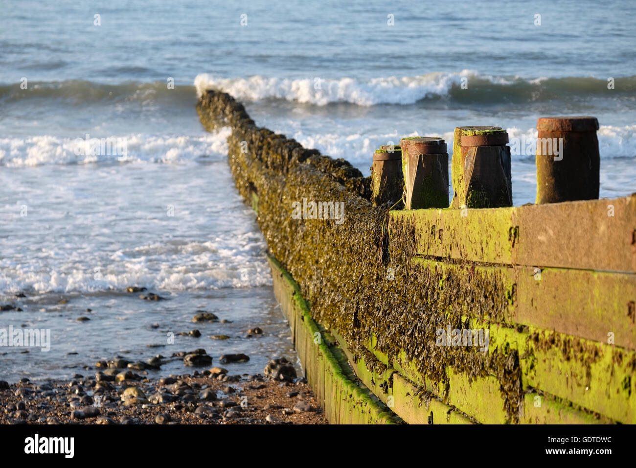 Wooden groynes hi-res stock photography and images - Alamy