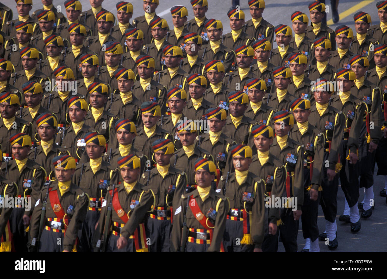 the parade at the national day in the City of New Delhi in India Stock ...