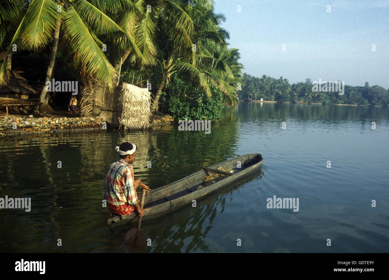 The Backwater rivers near the city ofi Kochi in the province Kerala in ...