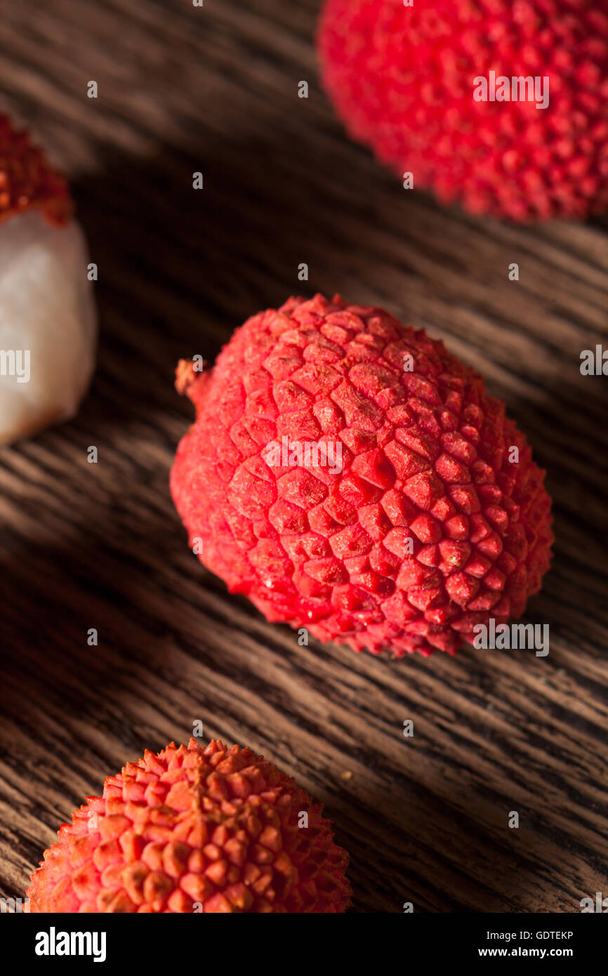 Raw Organic Red Lychee Berries Ready to Eat Stock Photo - Alamy