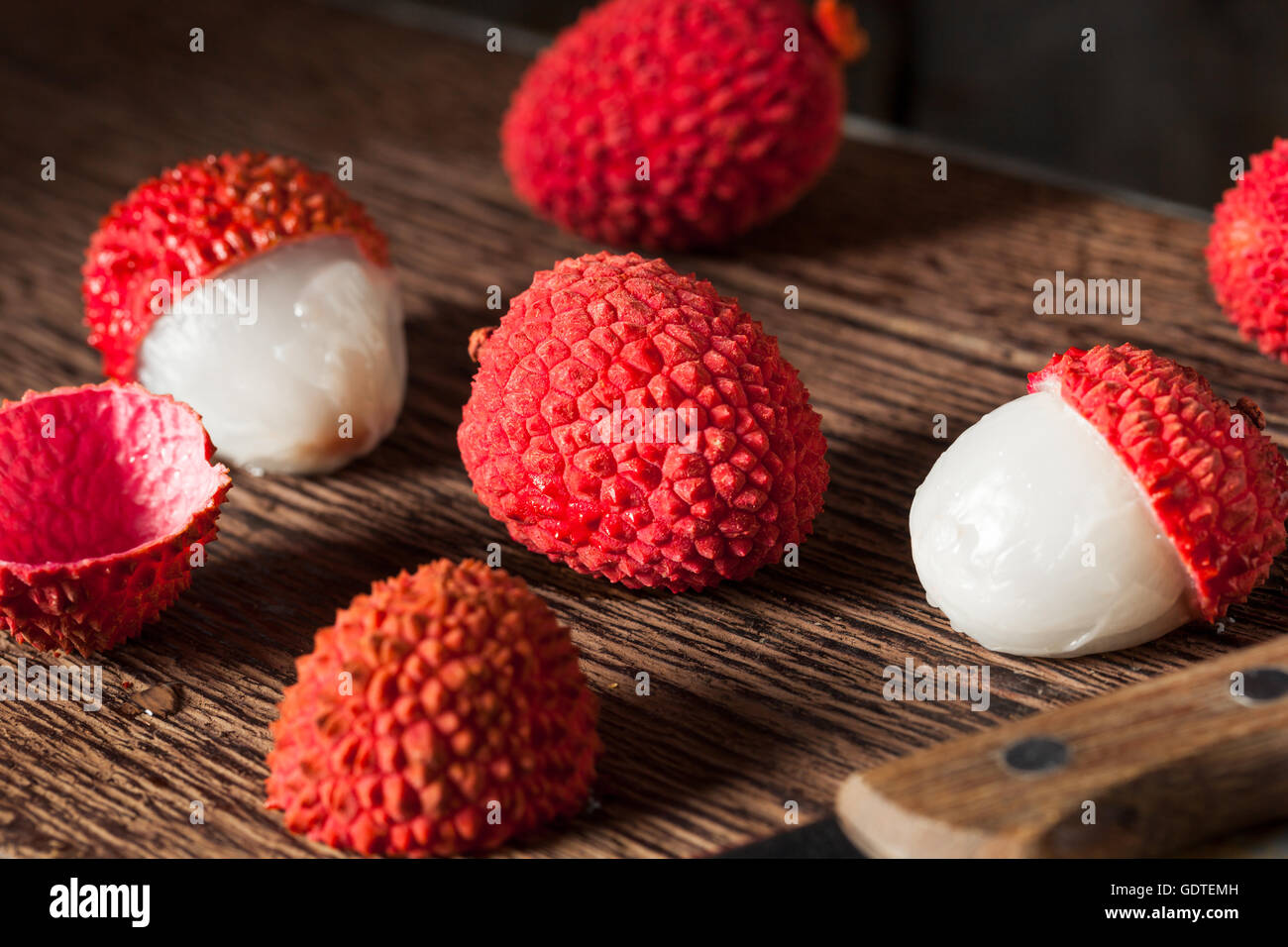 Raw Organic Red Lychee Berries Ready to Eat Stock Photo - Alamy