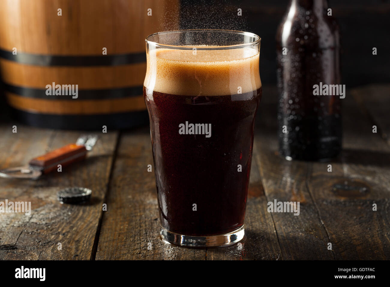 Refreshing Cold Alcoholic Hard Root Beer Ready to Drink Stock Photo - Alamy