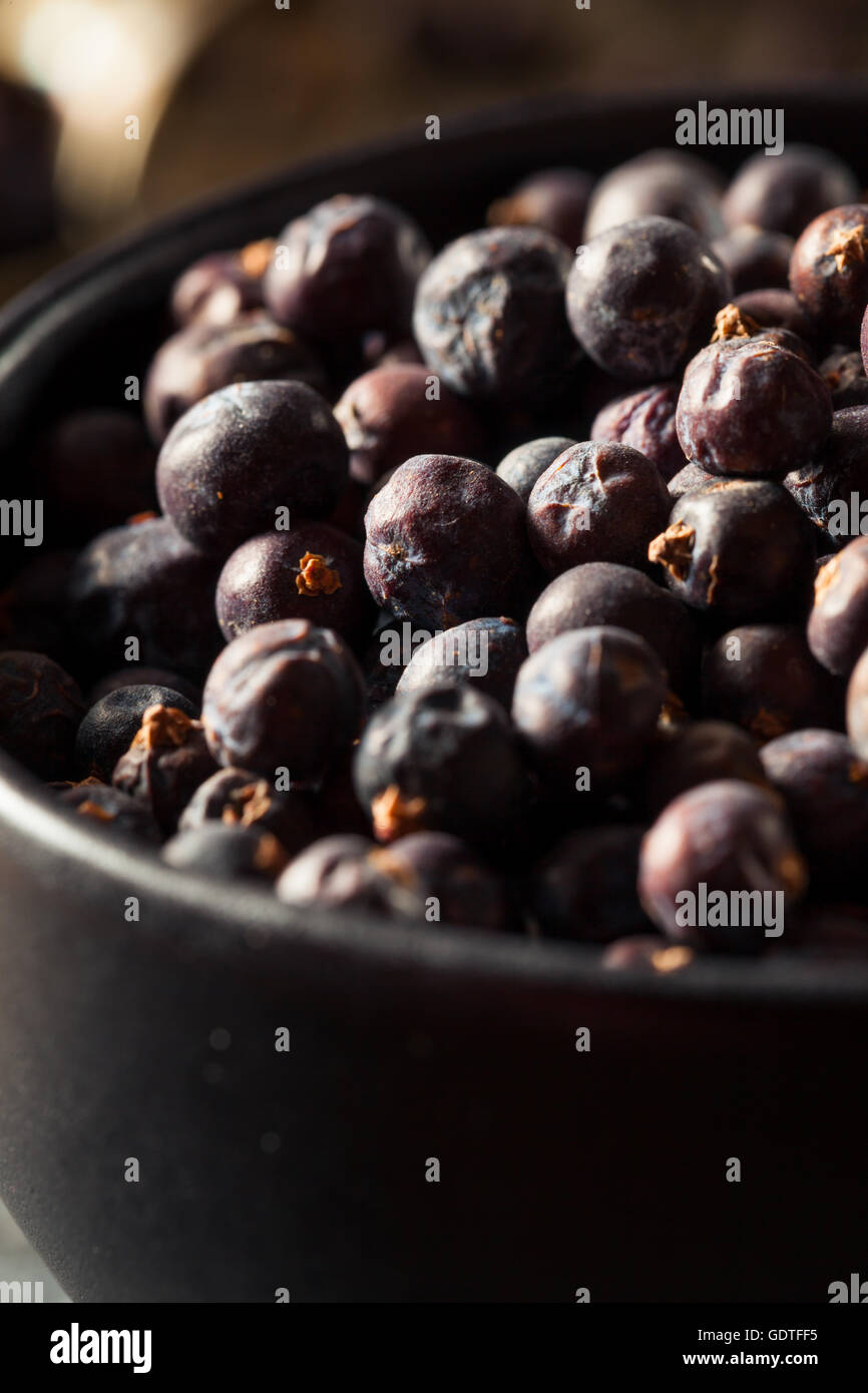 Raw Organic Juniper Berries in a Bowl Stock Photo - Alamy