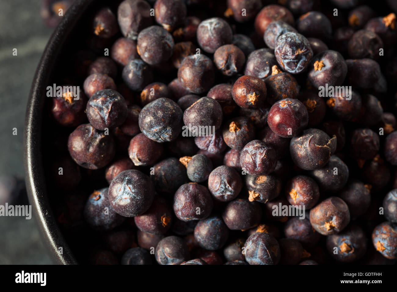 Raw Organic Juniper Berries in a Bowl Stock Photo - Alamy