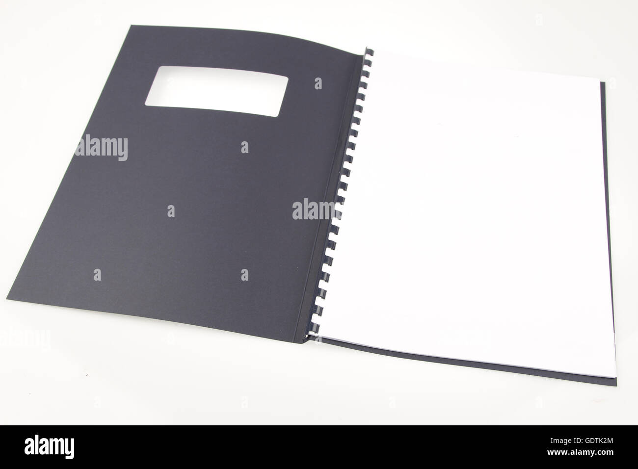Open folder on plain background Stock Photo - Alamy