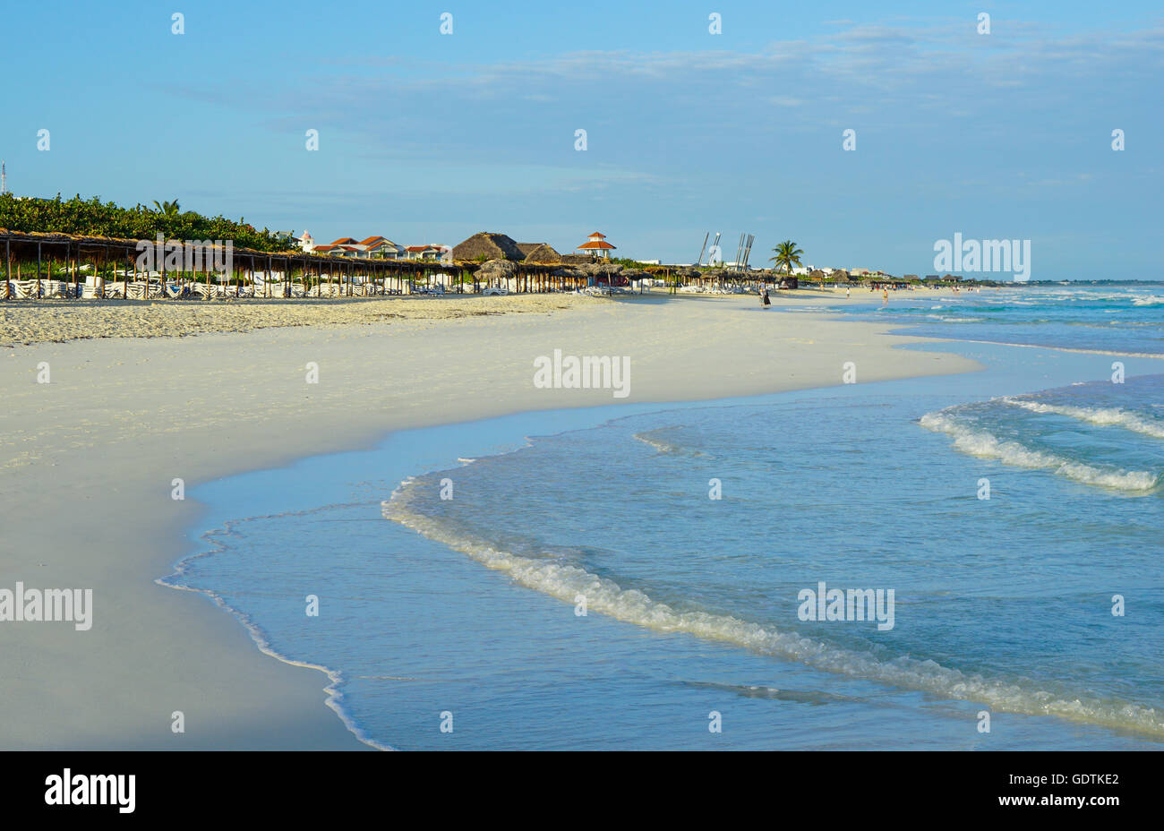 Wonderful tropical beach in Cuba, with crystal clear water, sunshine ...