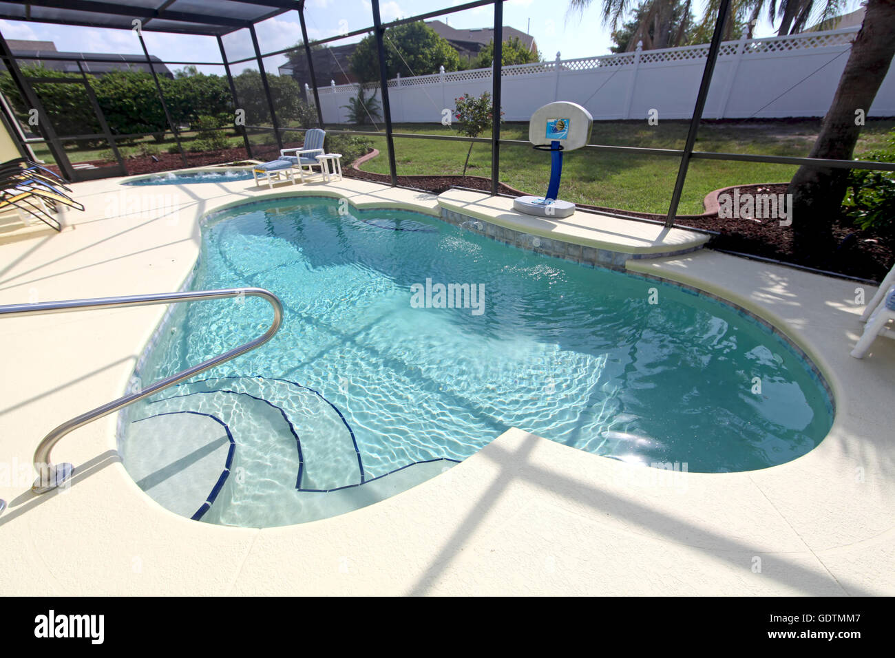 A Private Swimming Pool and Large Spa Stock Photo - Alamy