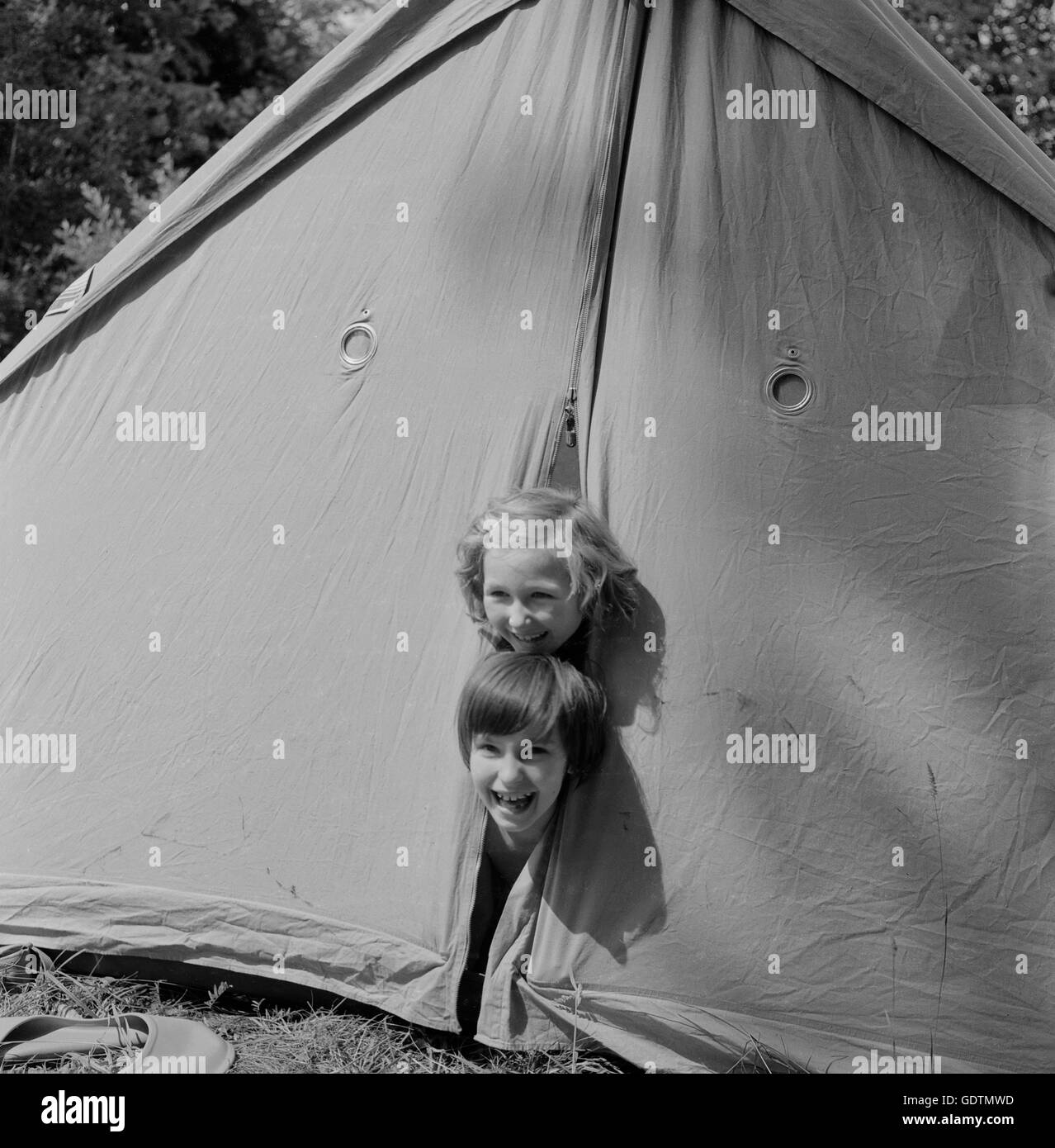 Camping at the lake Bannwaldsee, 1956 Stock Photo - Alamy