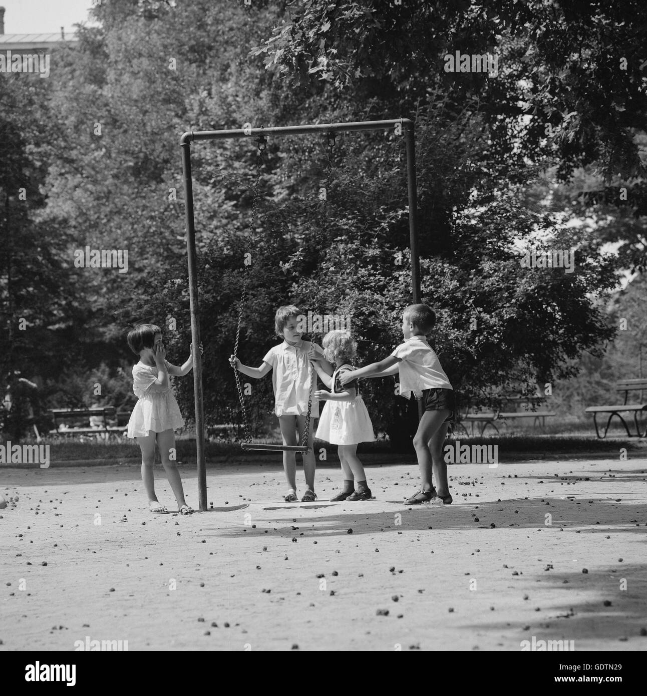 Children playground 1960s hi-res stock photography and images - Alamy