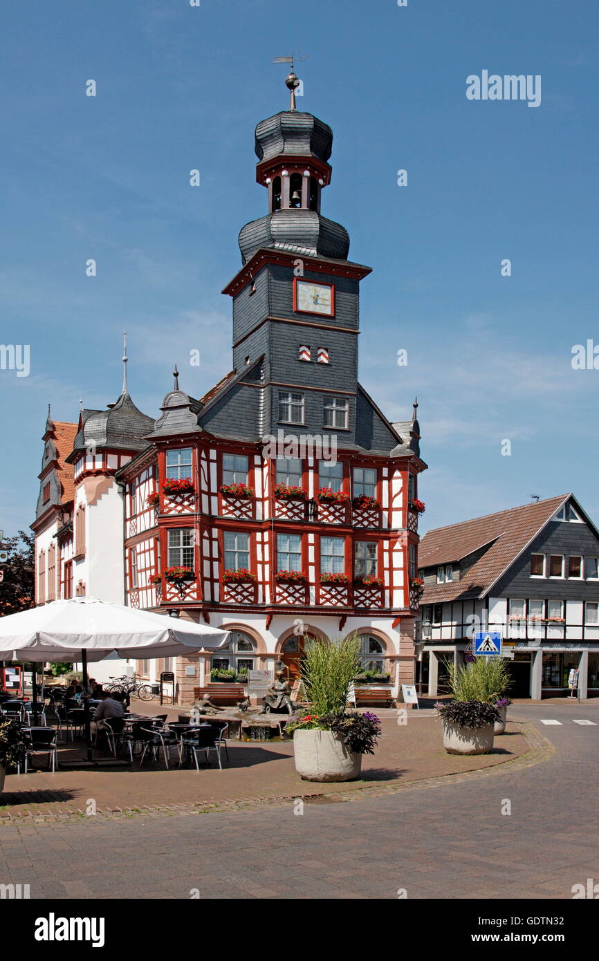 geography / travel, Germany, Hesse, Lorsch, buildings, city hall Stock ...