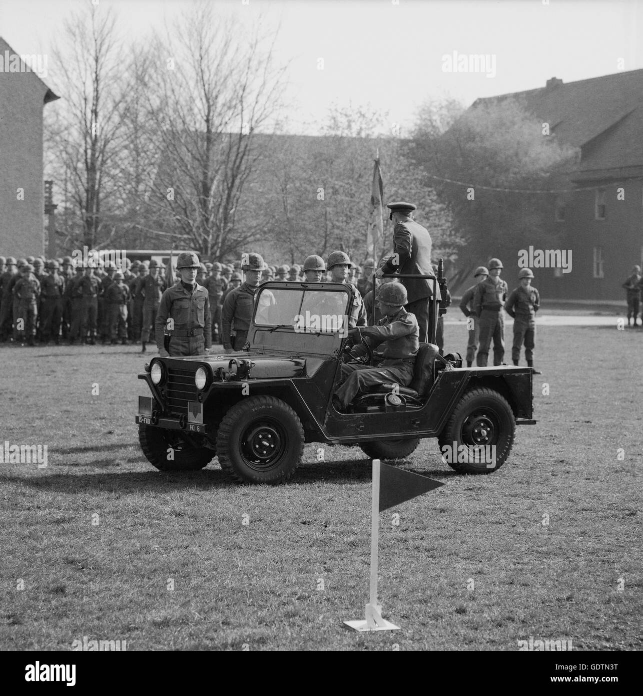 Soldier during military parade Black and White Stock Photos & Images ...