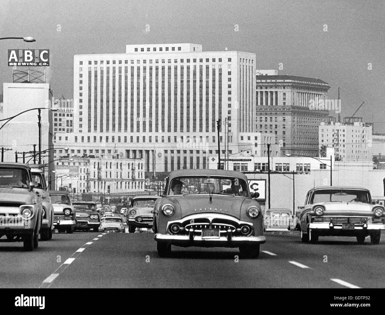 City highway in Los Angeles around 1960 Stock Photo - Alamy
