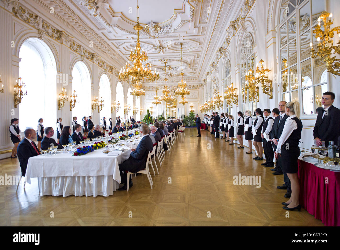 President in the rudolf gallery of prague castle hi-res stock ...