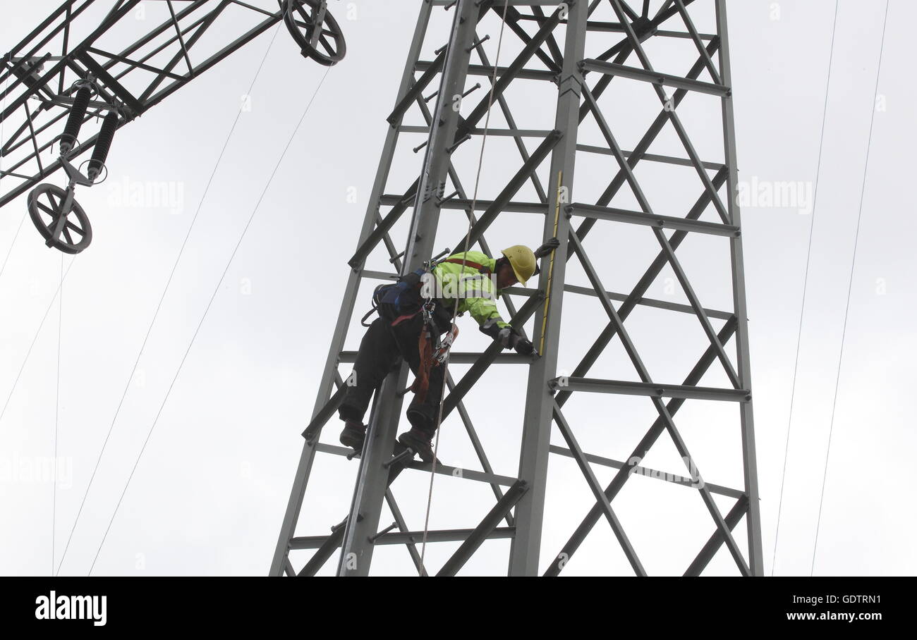 Expansion of electricity grid Stock Photo - Alamy