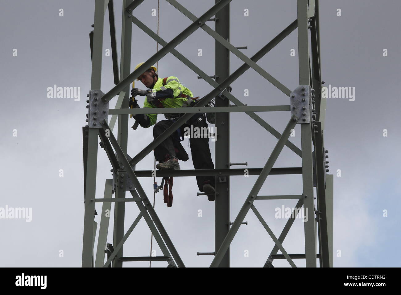 Expansion of electricity grid Stock Photo - Alamy