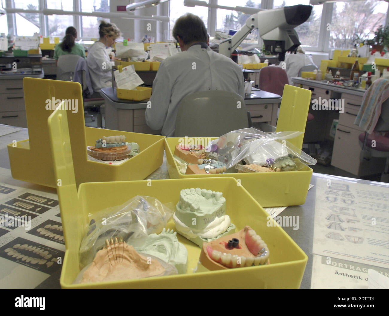 Making dentures in a dental laboratory Stock Photo - Alamy