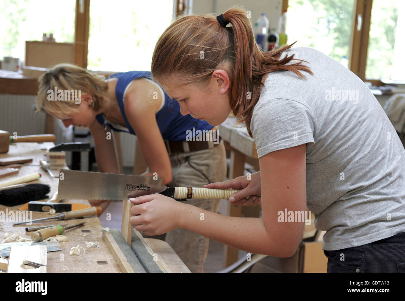 Female apprentices in the first formation year Stock Photo - Alamy