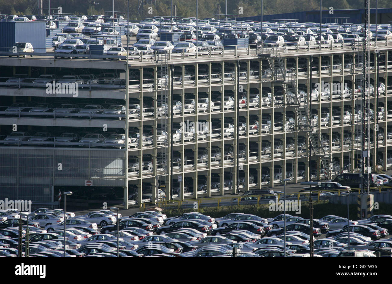 New DaimlerChrysler cars for export Stock Photo - Alamy