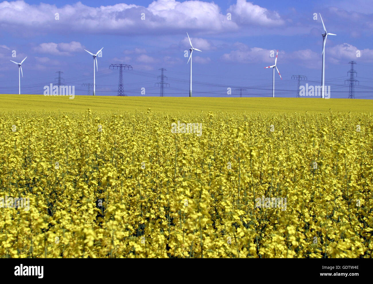 Pylons wind turbines hi-res stock photography and images - Alamy