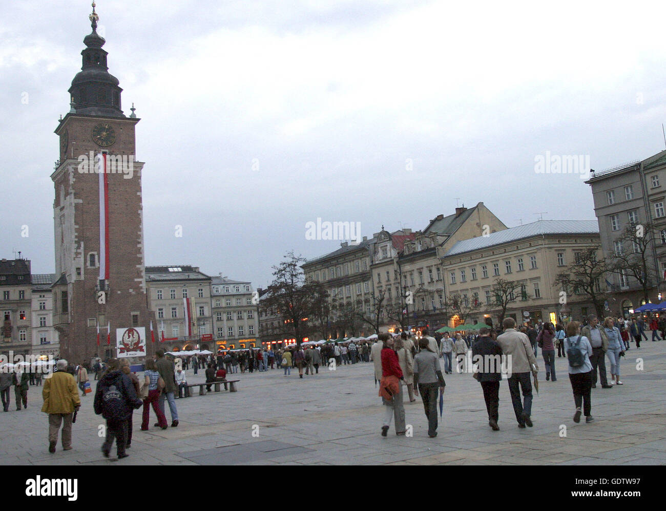 01 05 2004 town hall tower on the main square rynek hi-res stock ...