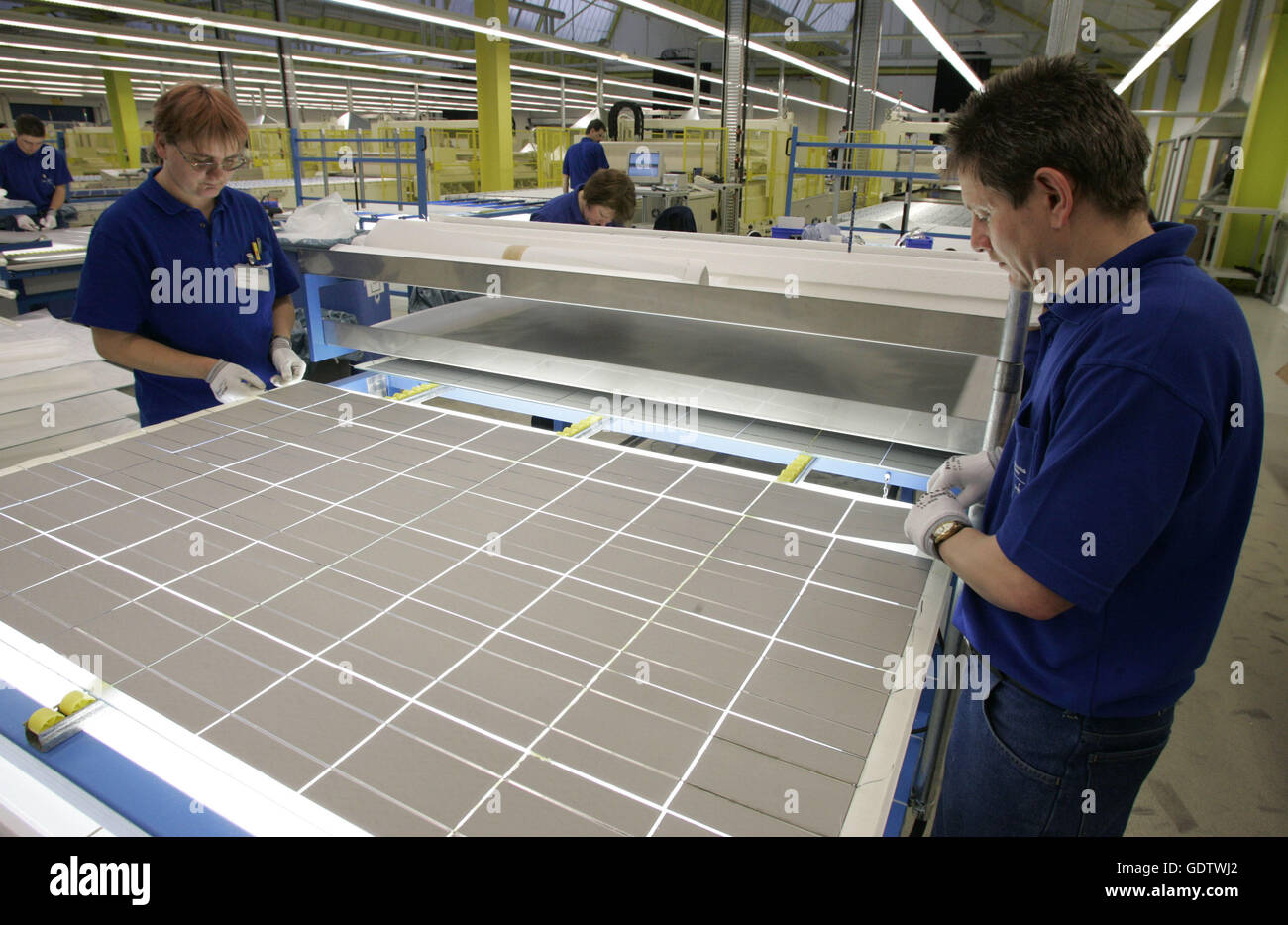 Solar module manufacturing Stock Photo - Alamy