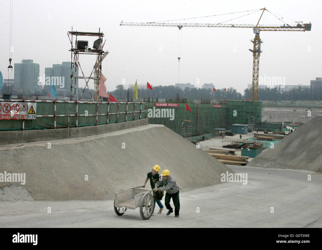 Olympic construction site in Beijing Stock Photo - Alamy