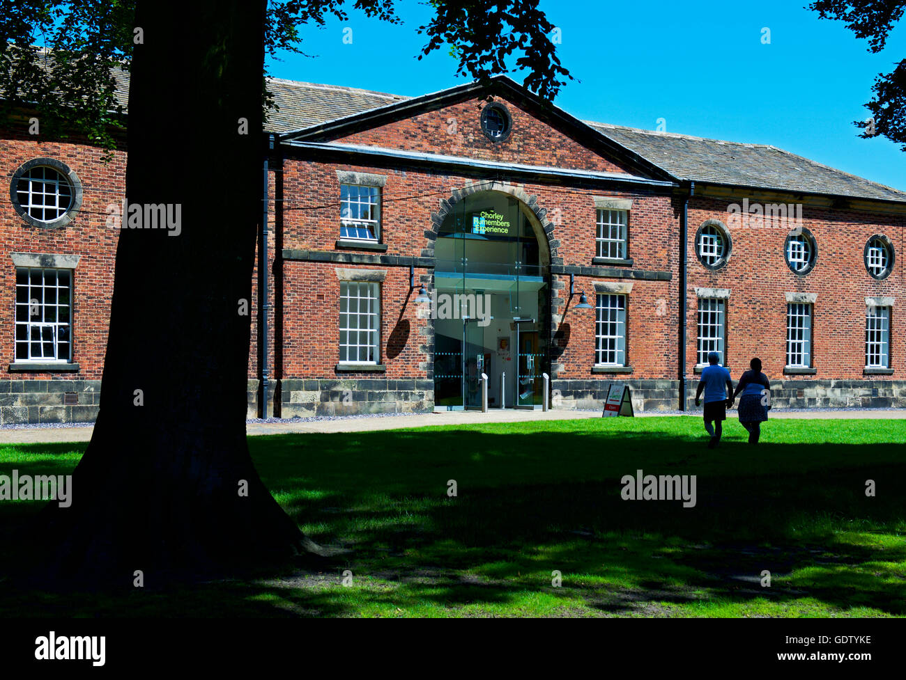 Café in stables at Astley Hall, near Chorley, Lancashire, England UK ...