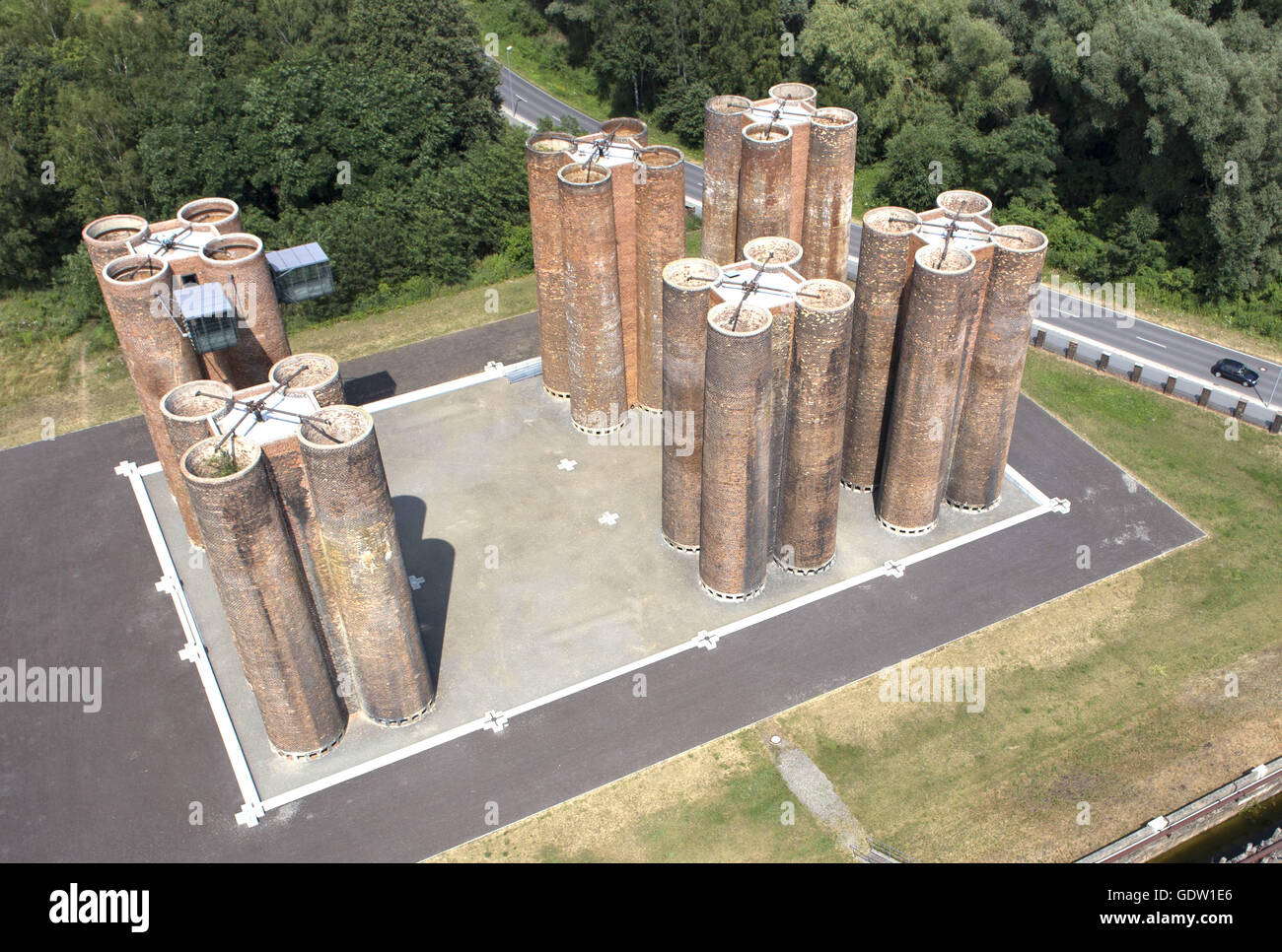 The Bio-Towers in Lauchhammer Stock Photo - Alamy