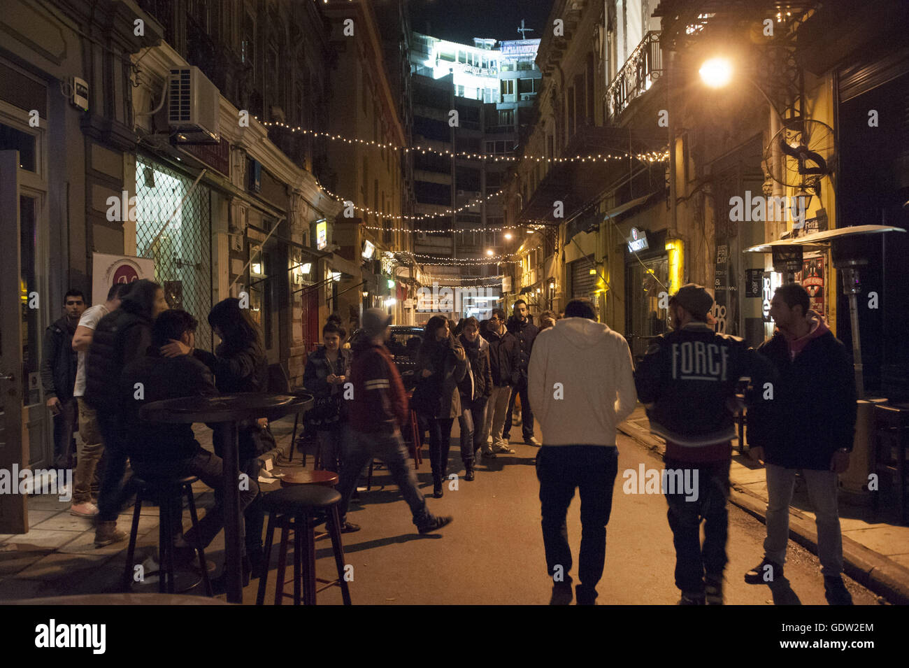 Nightlife in the city center Stock Photo - Alamy