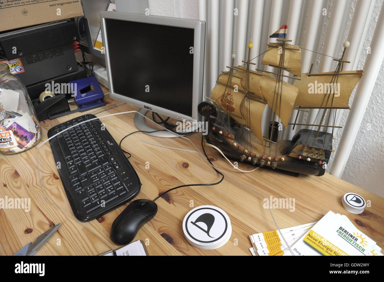 Berlin germany headquarters of the german pirate party ship model hi ...