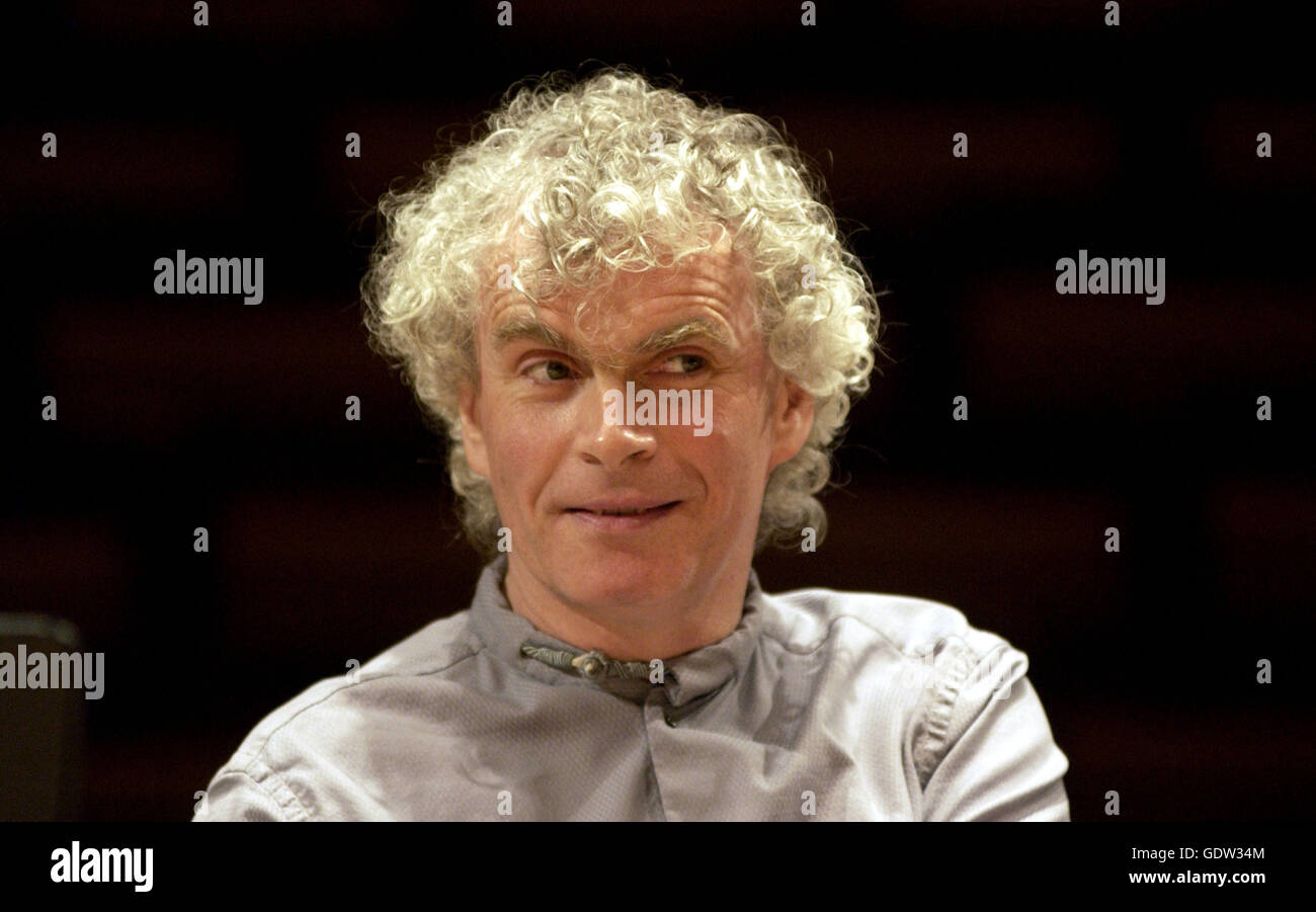 Sir Simon Rattle Conductor High Resolution Stock Photography and Images ...