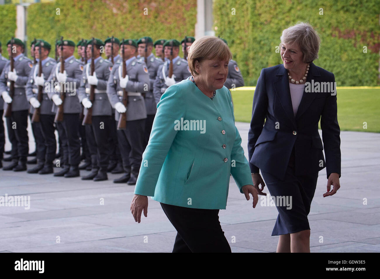 Prime Minister Theresa May as she meets German Chancellor Angela Merkel ...