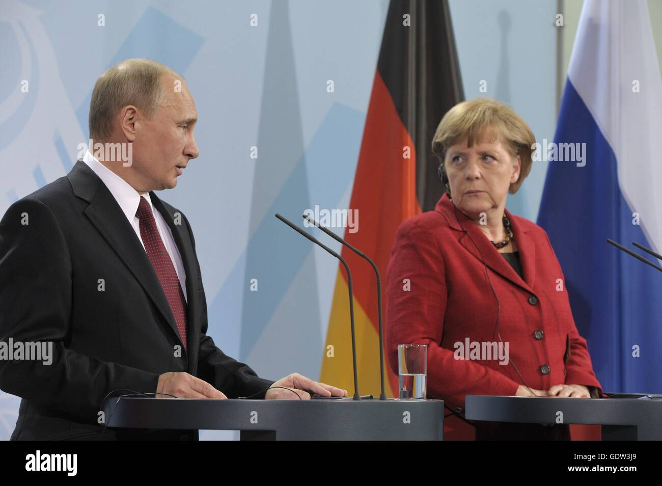 Putin and Merkel Stock Photo - Alamy
