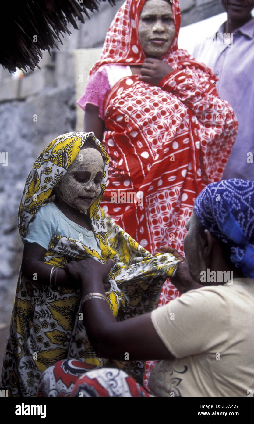 a wedding ceremony in the city of Moutsamudu on the Island of Anjouan ...