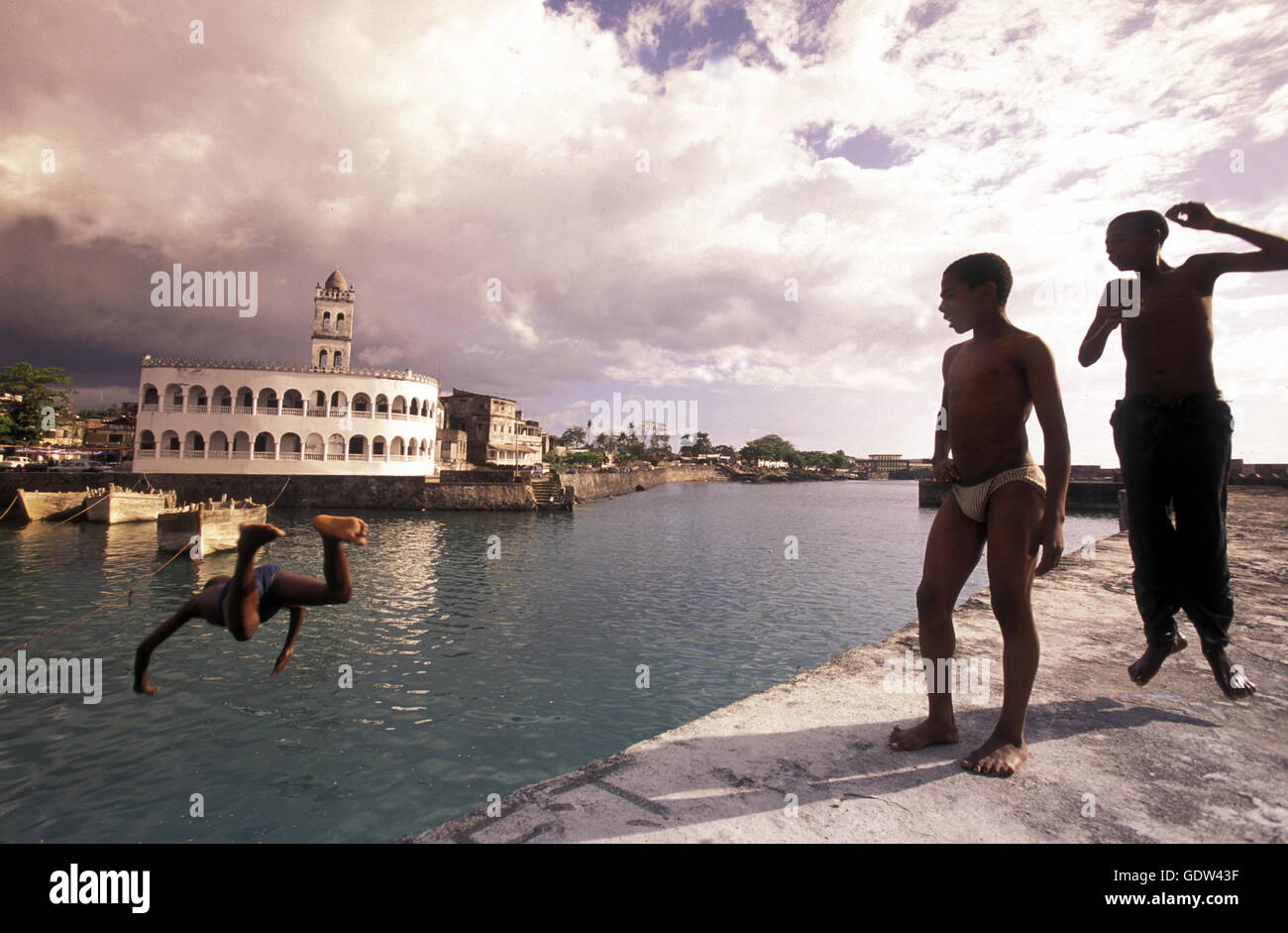the mosque in the city of Moroni in the Island of Comoros in the Indian ...