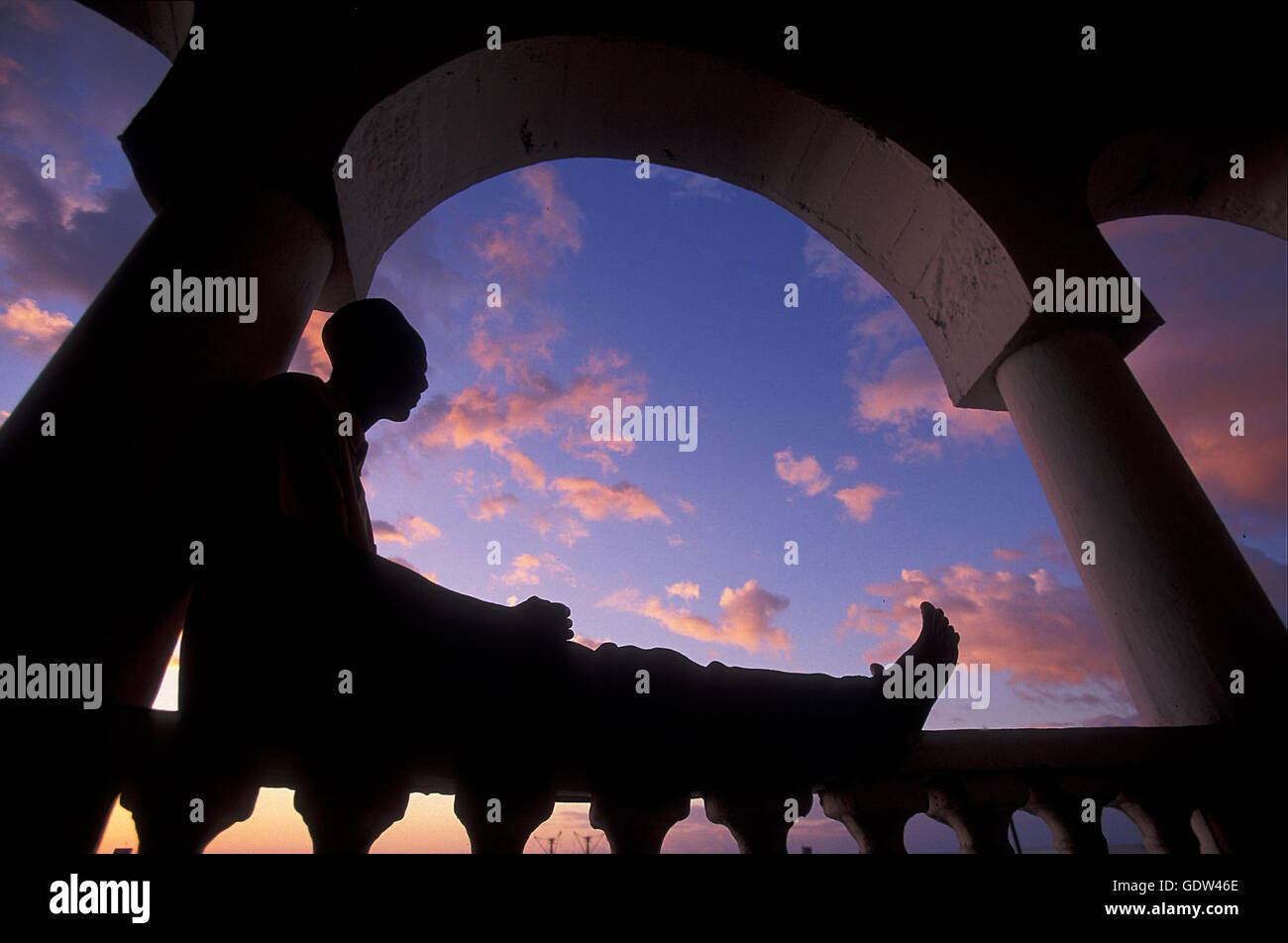 the mosque in the city of Moroni in the Island of Comoros in the Indian ...