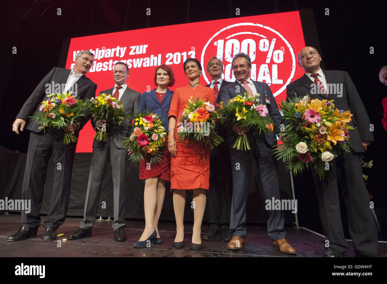 The 2013 Bundestag election, election party of Die Linke Stock Photo ...