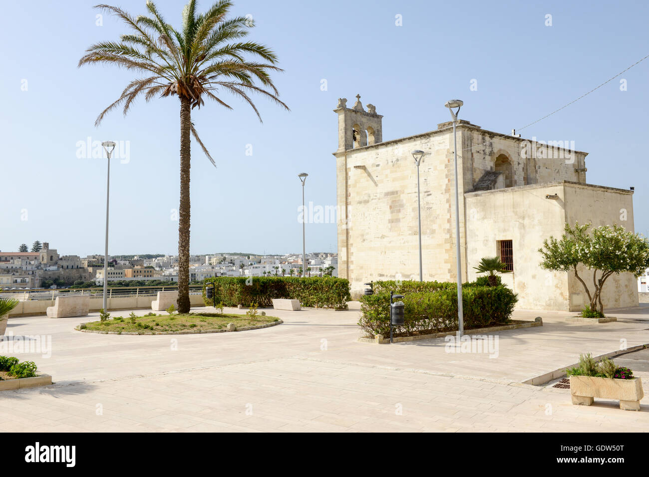 Beautiful town of Otranto and its beach on Salento peninsula in Puglia ...