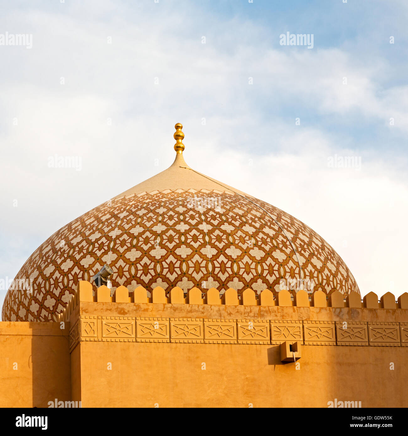 minaret and religion in clear sky in oman muscat the old mosque Stock ...