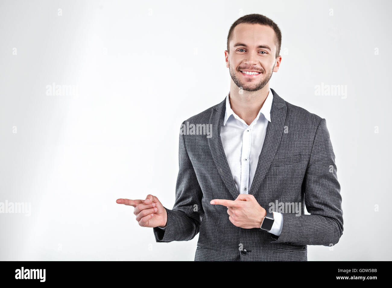 Photo of stylish handsome young man isolated on white background. Man ...