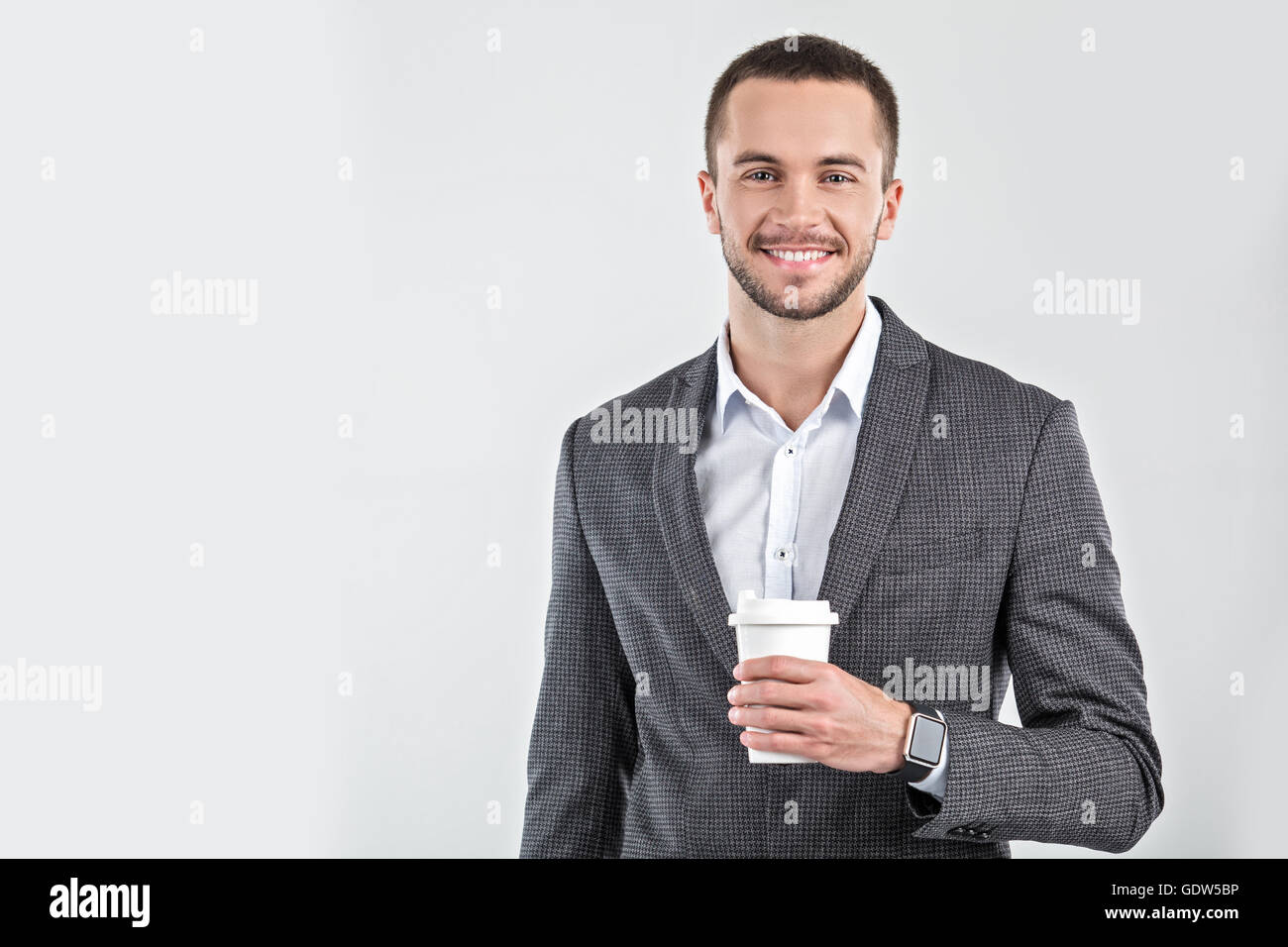 Photo of stylish handsome young man isolated on white background. Man ...