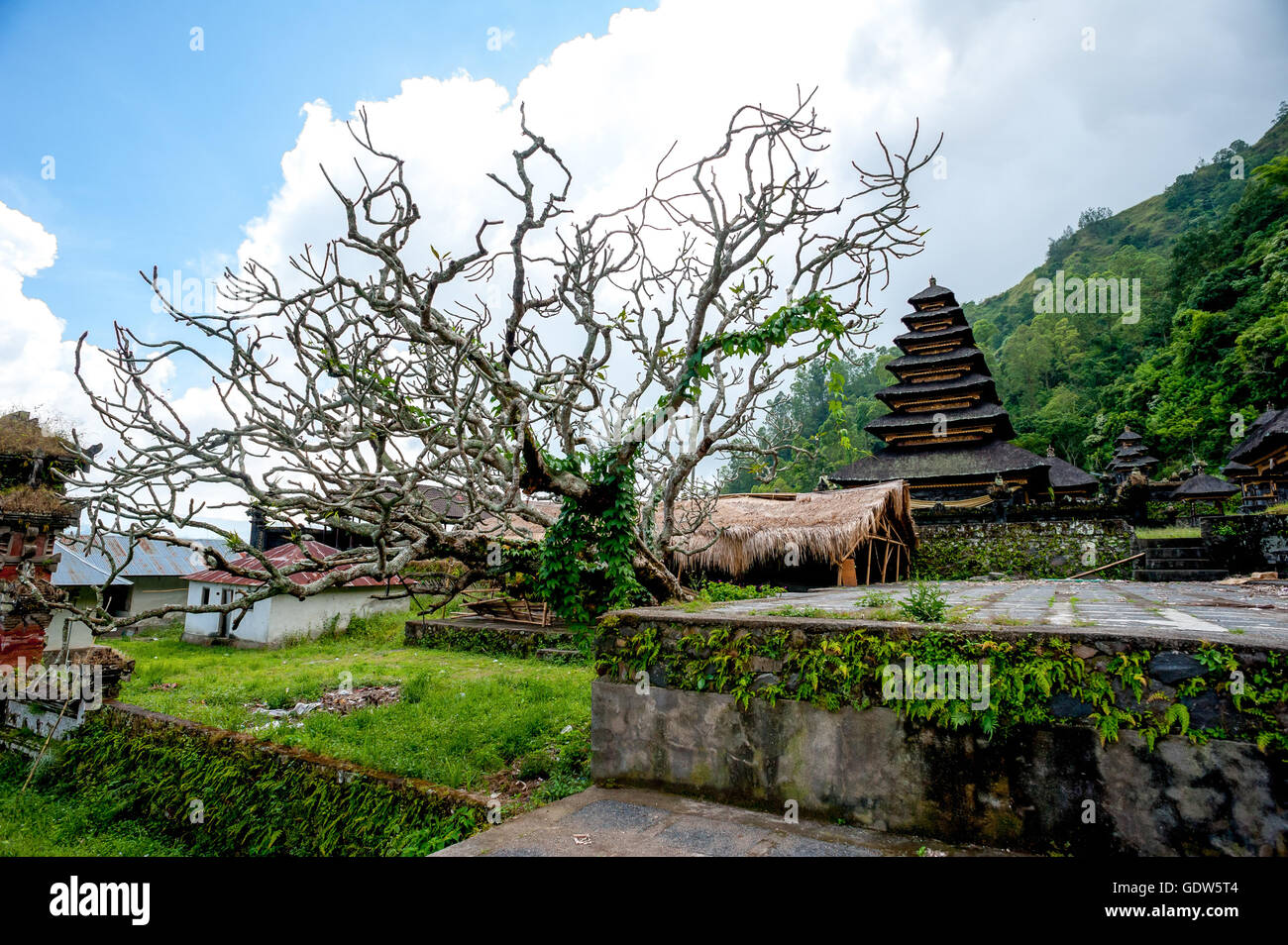 Hindu temple of Trunyan Village in Northern part of Bali, Indonesia ...