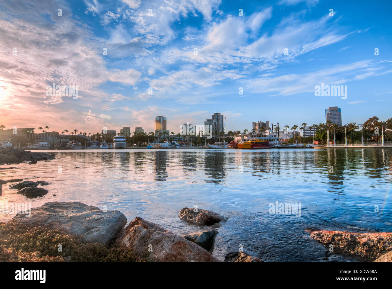 Reflective Skyline of downtown Long Beach, California Stock Photo - Alamy