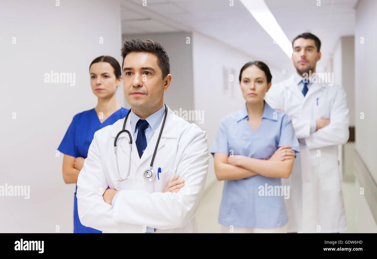 group of medics or doctors at hospital Stock Photo - Alamy