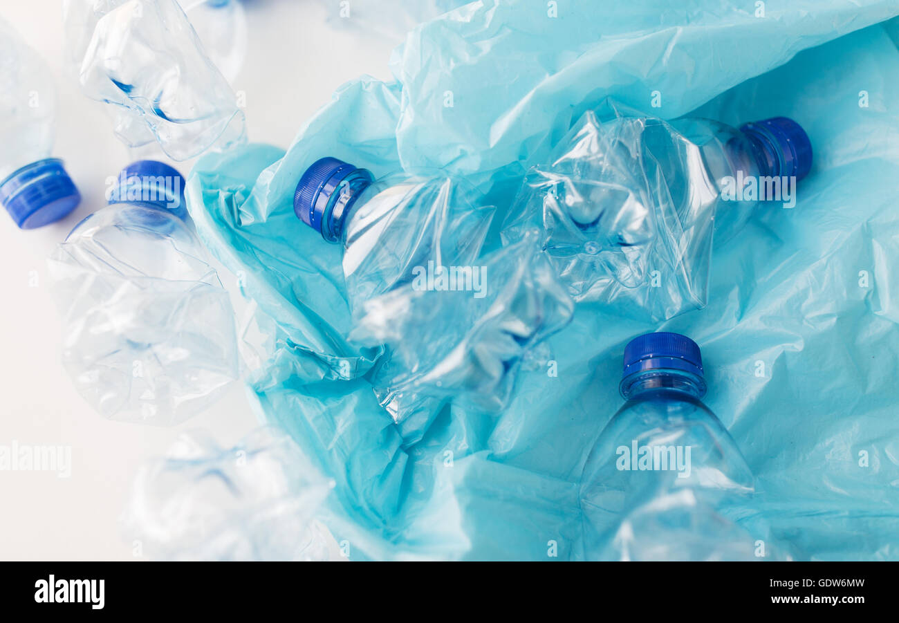 Plastic pollution used blue bag hi-res stock photography and images - Alamy