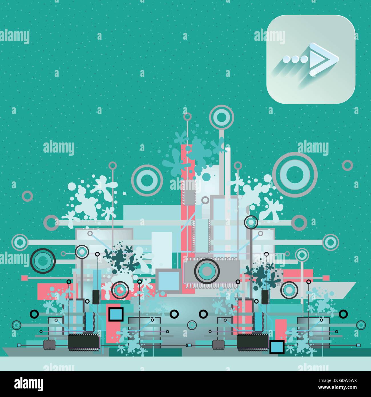 Hi-tech background with navigation icon Stock Vector Image & Art - Alamy